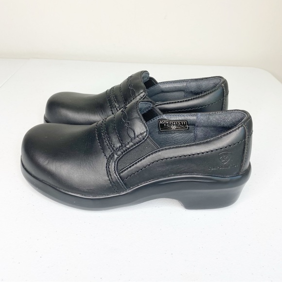 Ariat | Shoes | Ariat Expert Safety Clog Leather Composite Toe Black ...